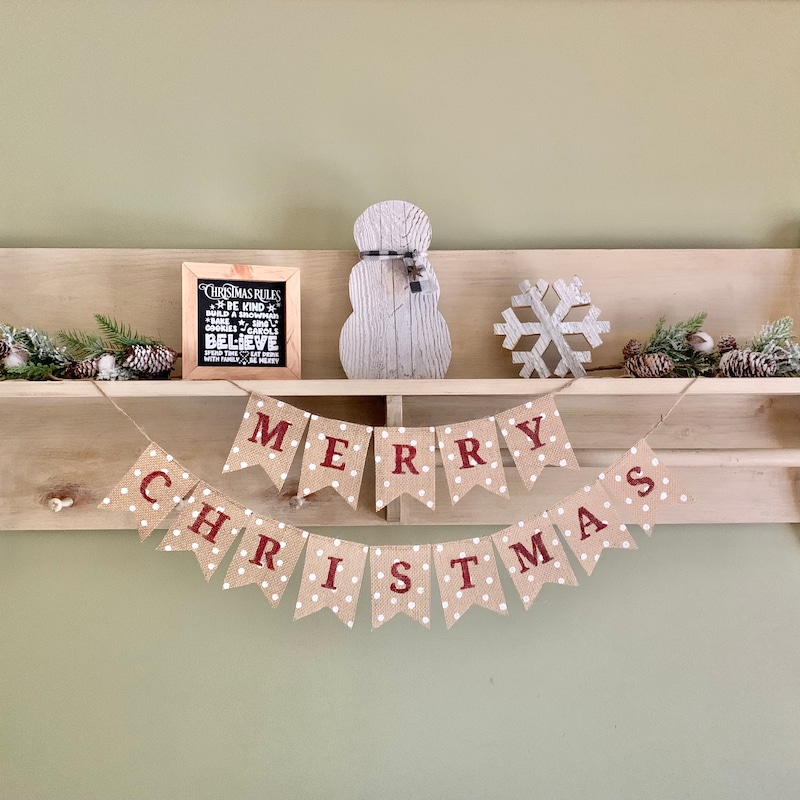 Merry and Bright Banner - Etsy