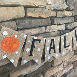 Fall Burlap Banner, Fall Banner, Fall Garland, Fall Decor, Fall Burlap ...
