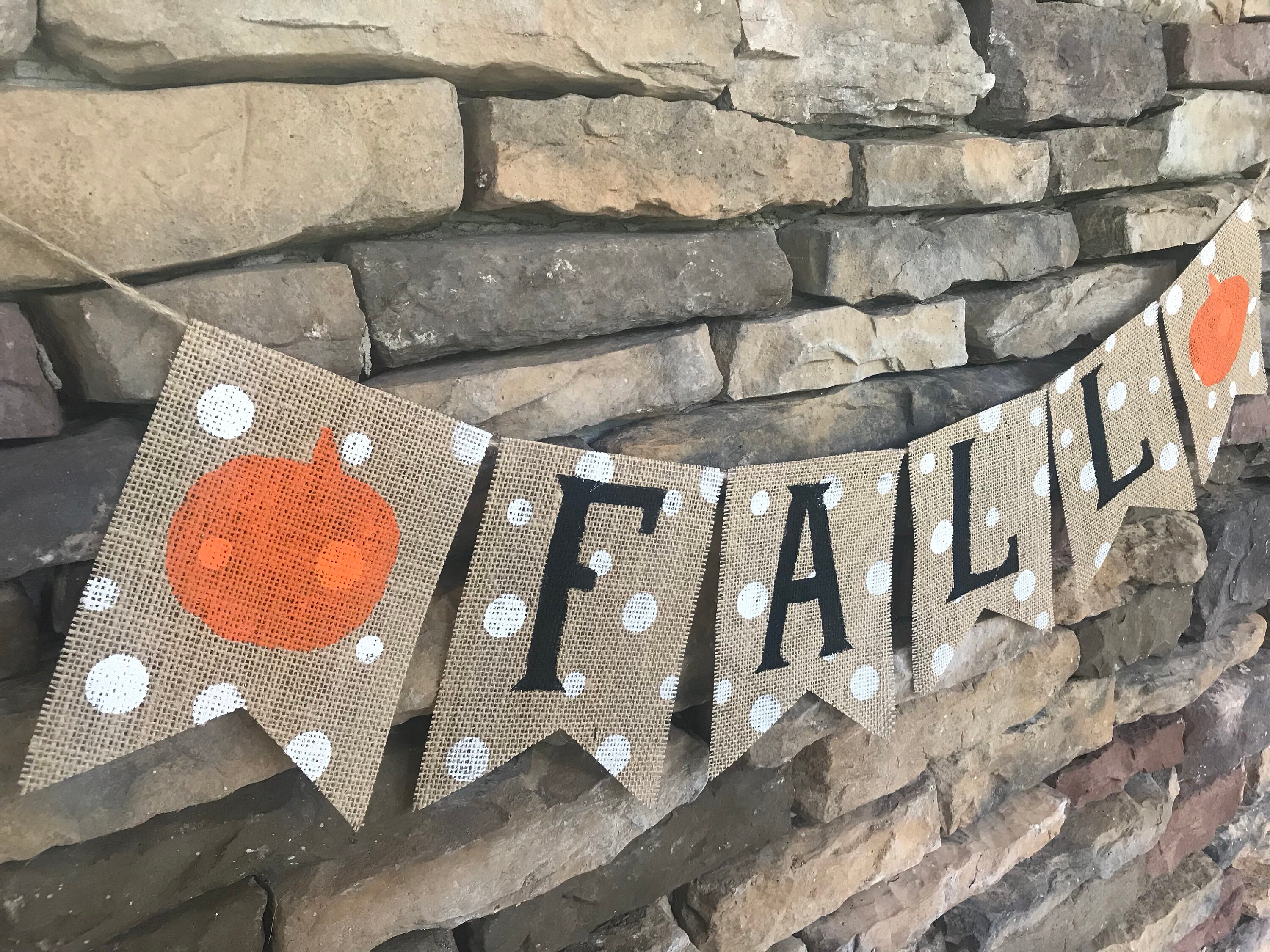 Fall Burlap Banner, Fall Banner, Fall Garland, Fall Decor, Fall Burlap ...