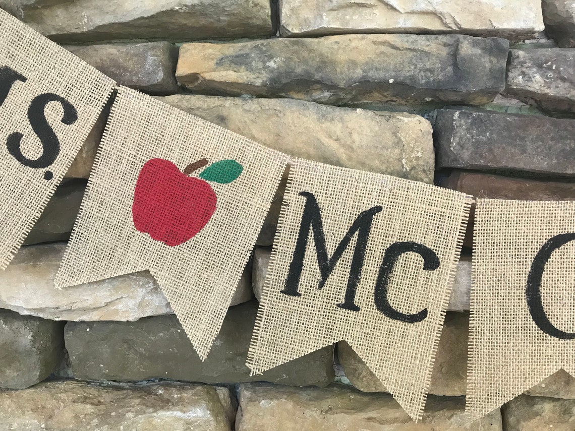 Custom Teacher Name Banner Teacher Appreciation Gift Teacher | Etsy