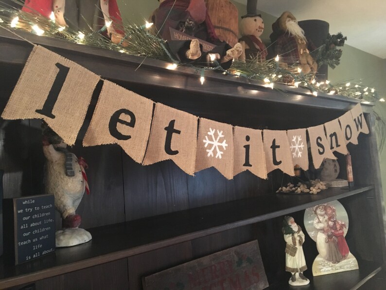 Let It Snow banner Winter banner Christmas banner Winter | Etsy