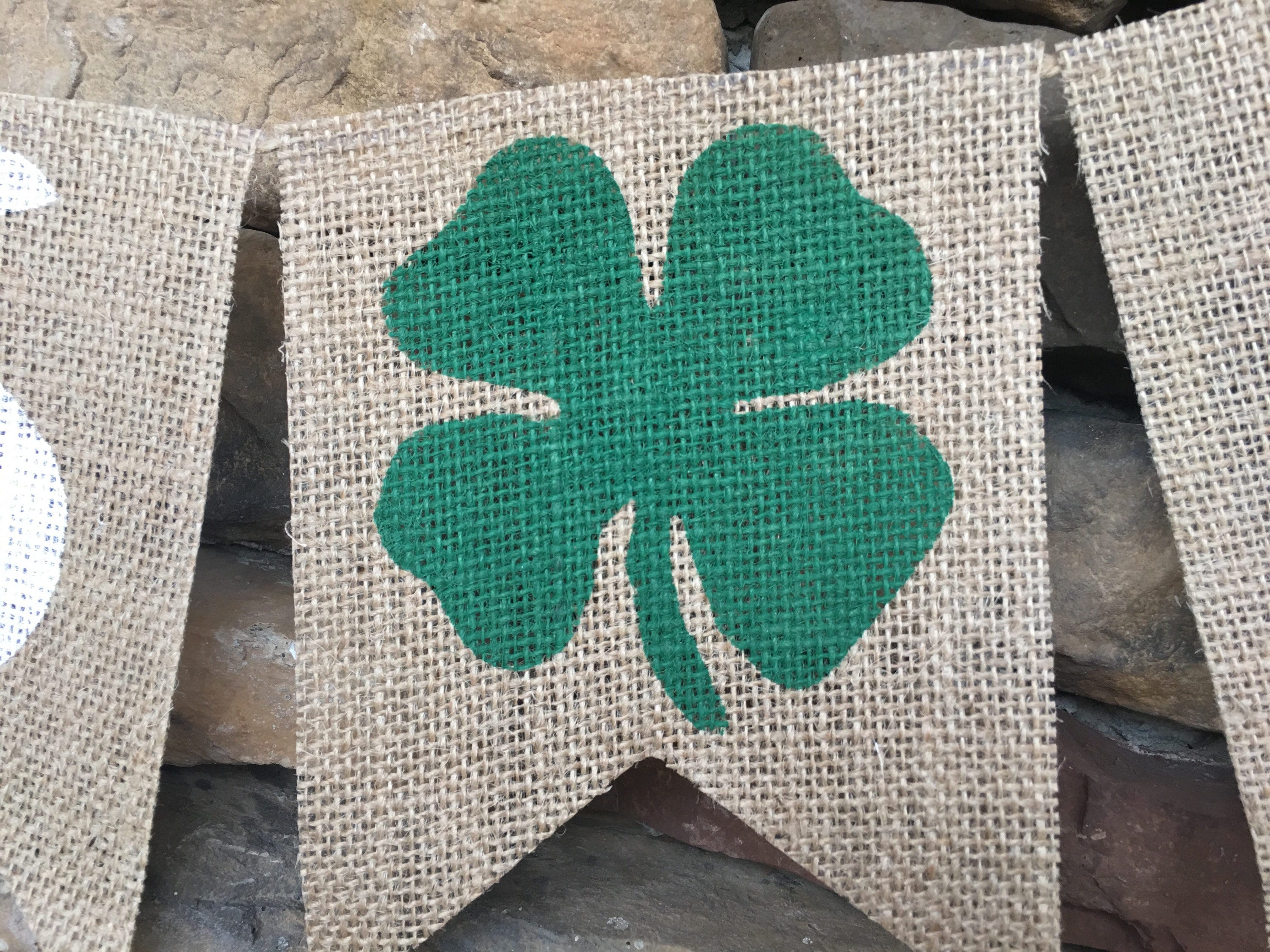 St Patricks Day Banner, St Patricks Day Decor, Shamrock Banner ...