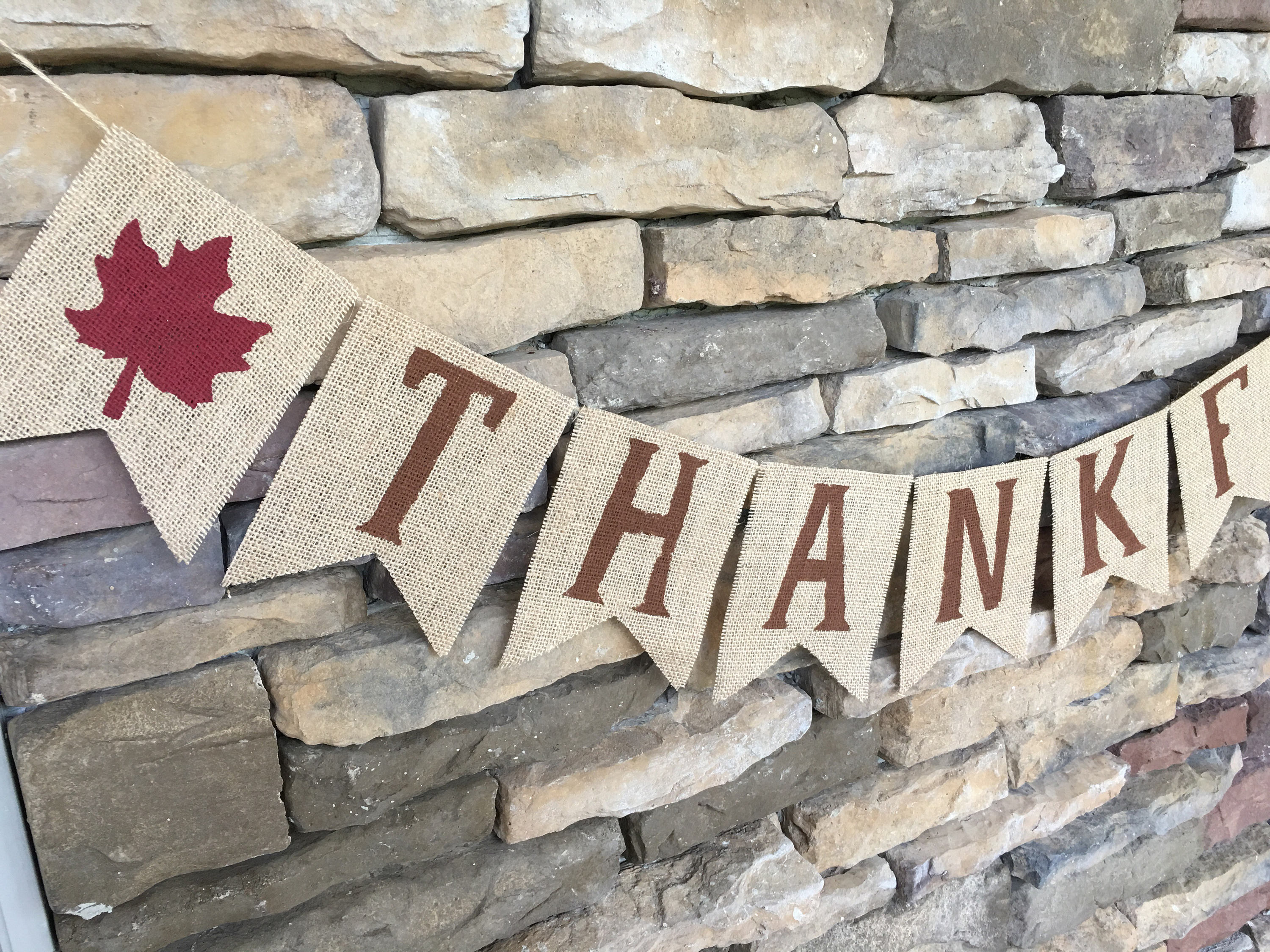 Thankful Banner Thankful Burlap Banner Thanksgiving Banner | Etsy