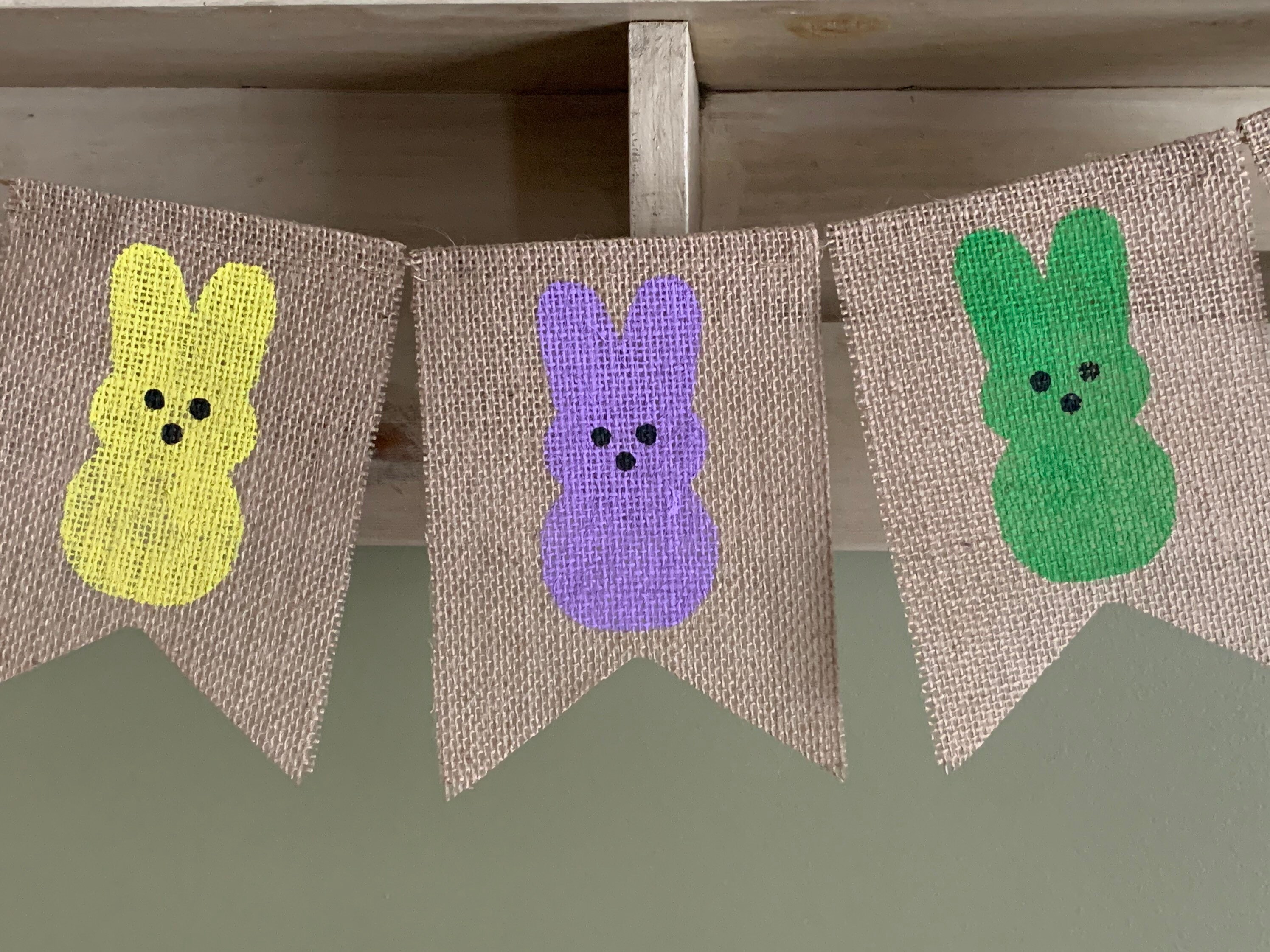 Peep Burlap Banner Easter Banner Easter Decor Easter | Etsy