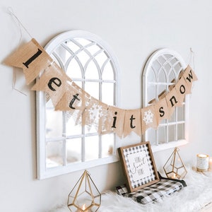 Let It Snow Banner, Winter Banner, Christmas Banner, Winter Decor ...