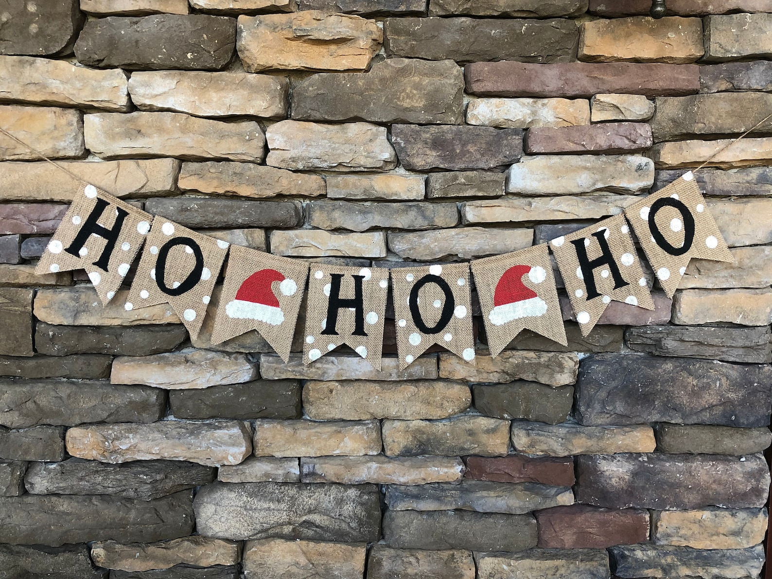 Ho Ho Ho Banner Christmas Banner Santa Hat Banner Christmas | Etsy