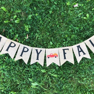 Happy Fall Burlap Banner, Happy Fall Banner, Fall Banner, Happy Fall ...