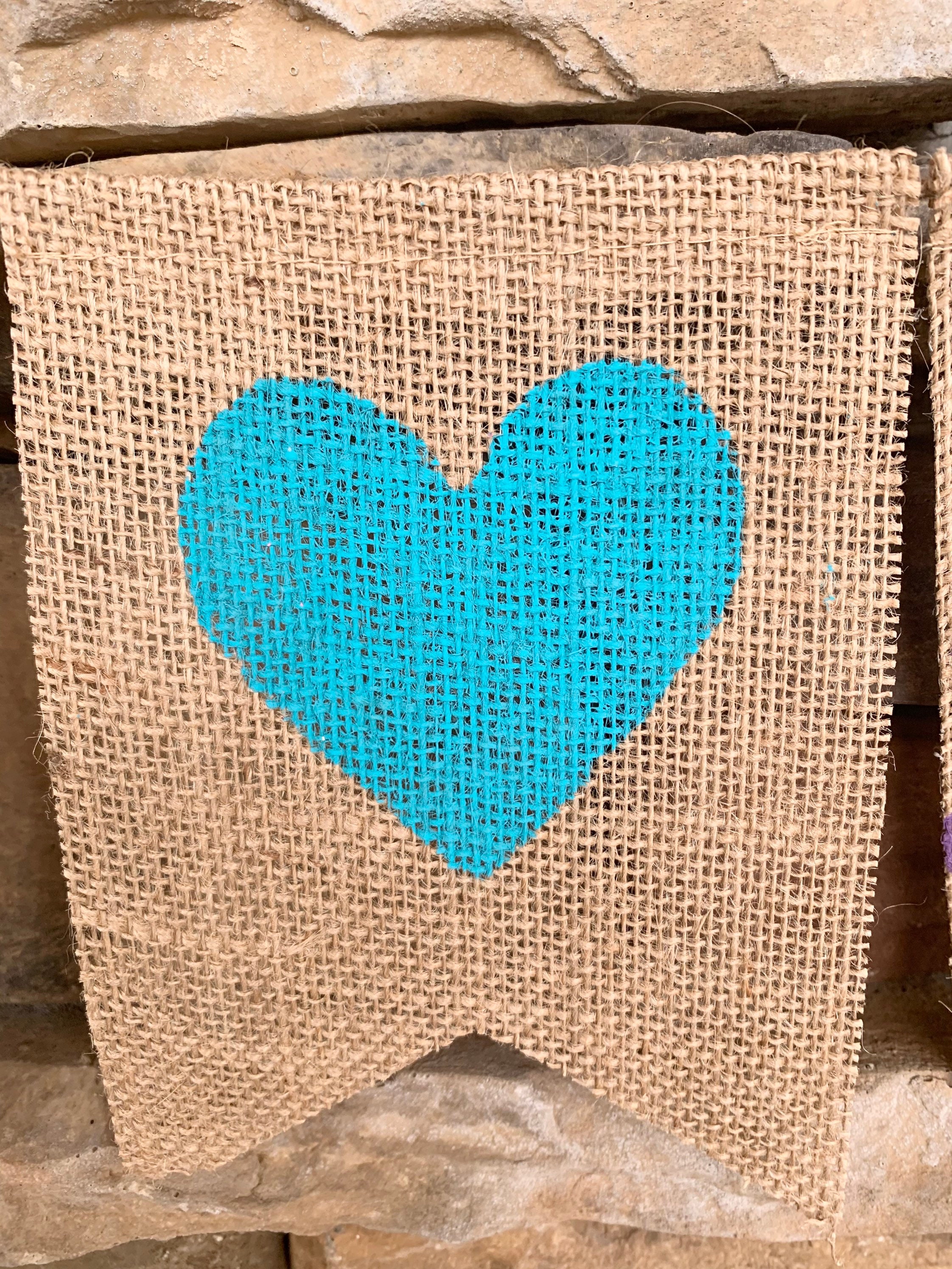 Valentine banner Valentine burlap banner Valentine's Day | Etsy