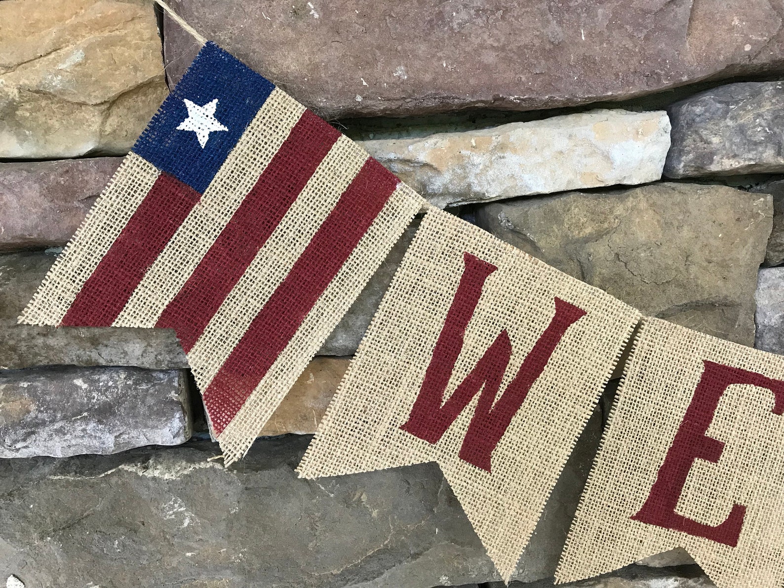 Welcome Banner Welcome Burlap Banner Welcome Burlap Garland - Etsy