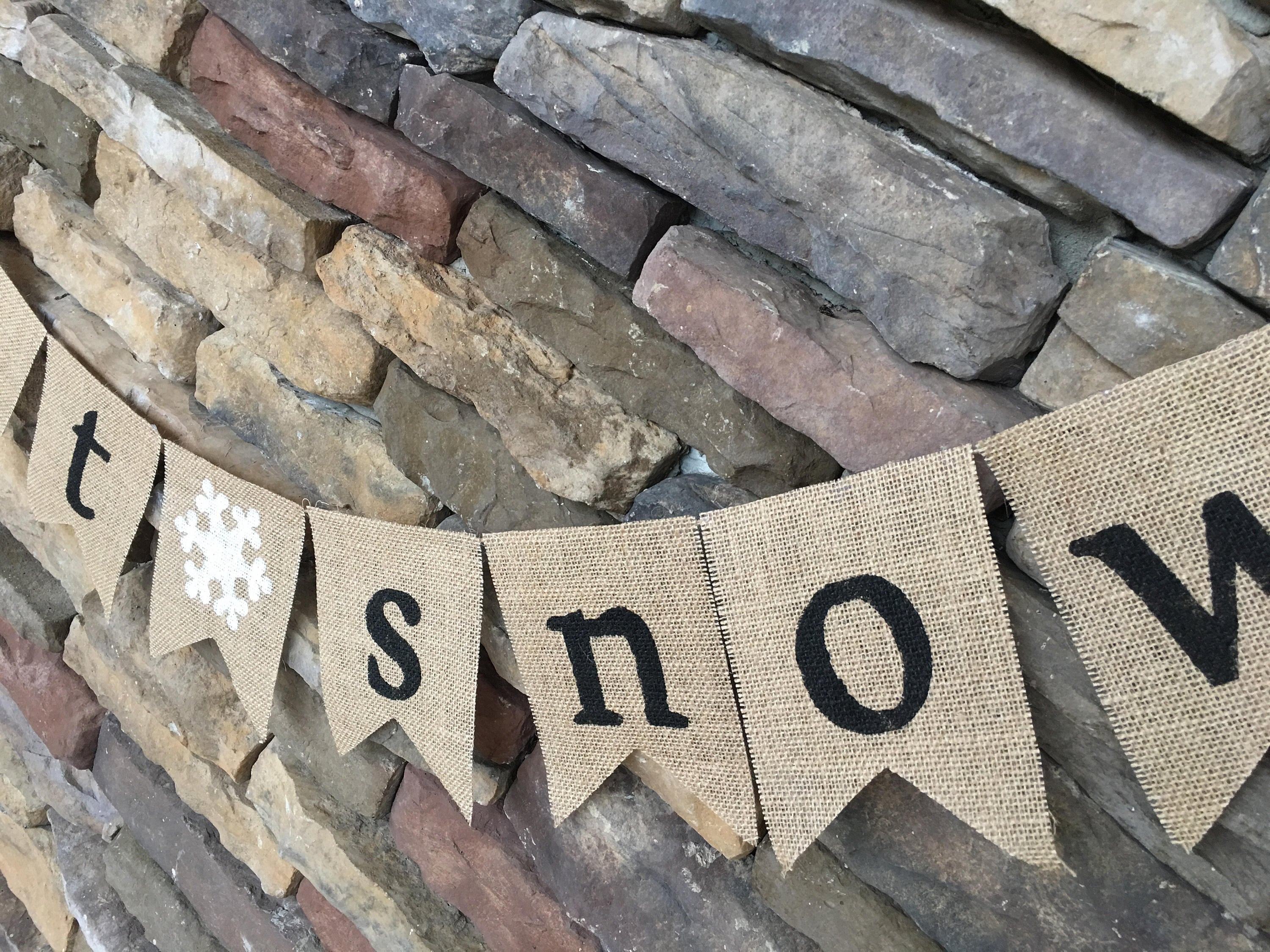 Let It Snow Banner, Winter Banner, Christmas Banner, Winter Decor ...