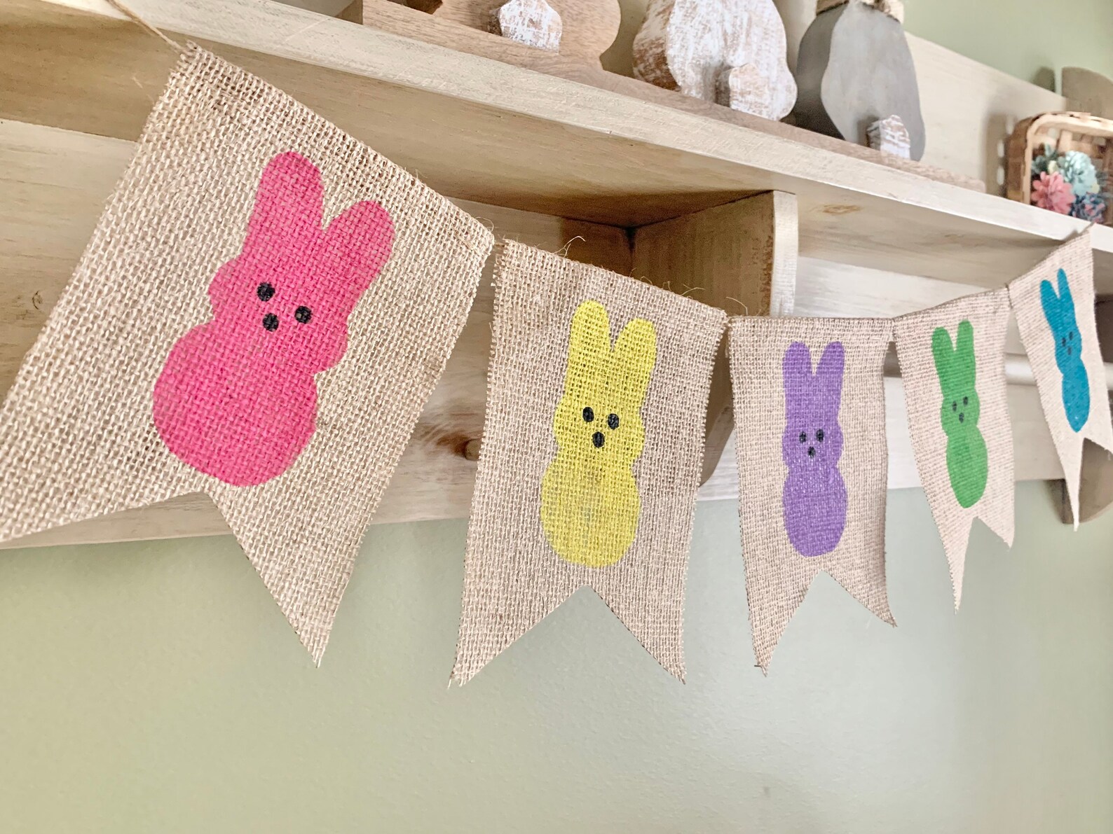 Peep Burlap Banner Easter Banner Easter Decor Easter - Etsy