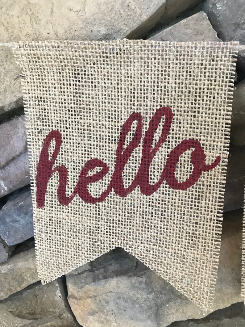 Fall Burlap Banner Fall Banner Fall Garland Hello Autumn | Etsy