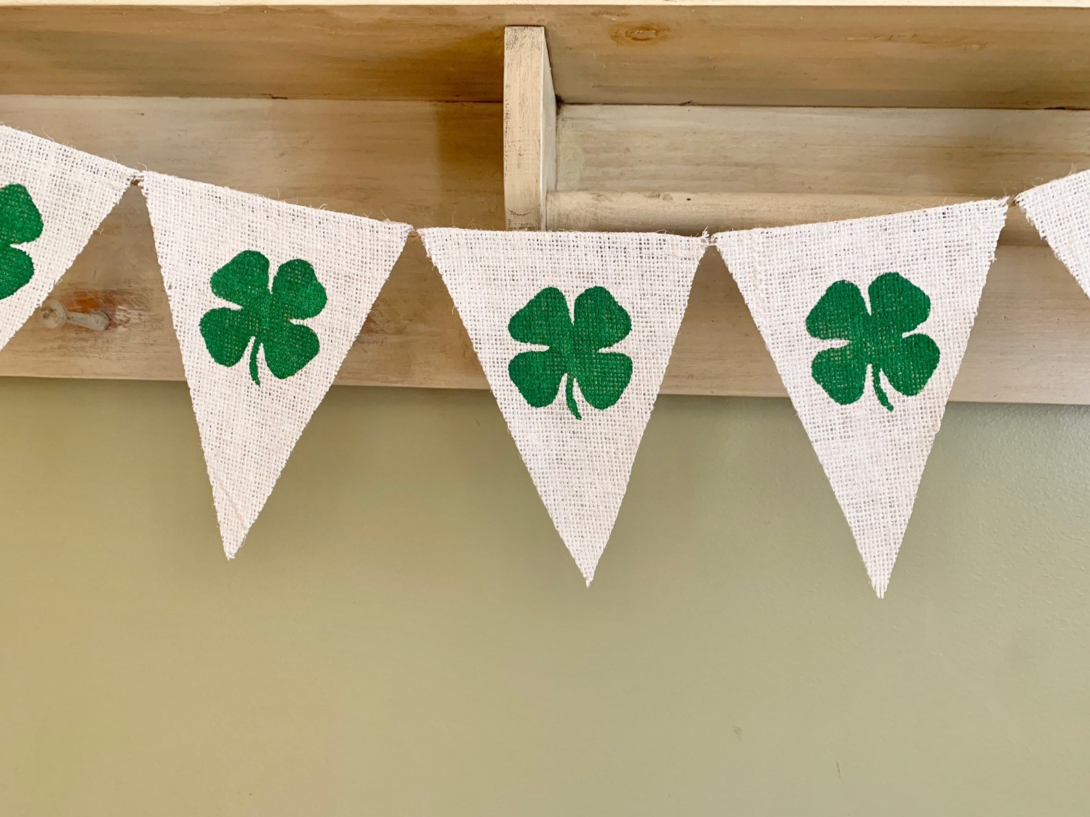 St Patrick's Day Banner, St Patrick's Day Decor, Shamrock Garland ...