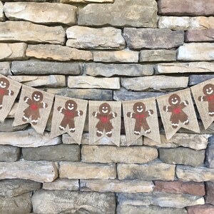 Gingerbread Banner, Gingerbread Christmas Banner, Gingerbread Burlap ...