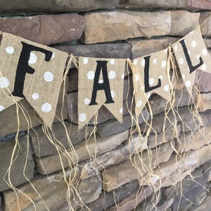 Fall Burlap Banner, Fall Banner, Fall Garland, Fall Decor, Fall Burlap ...