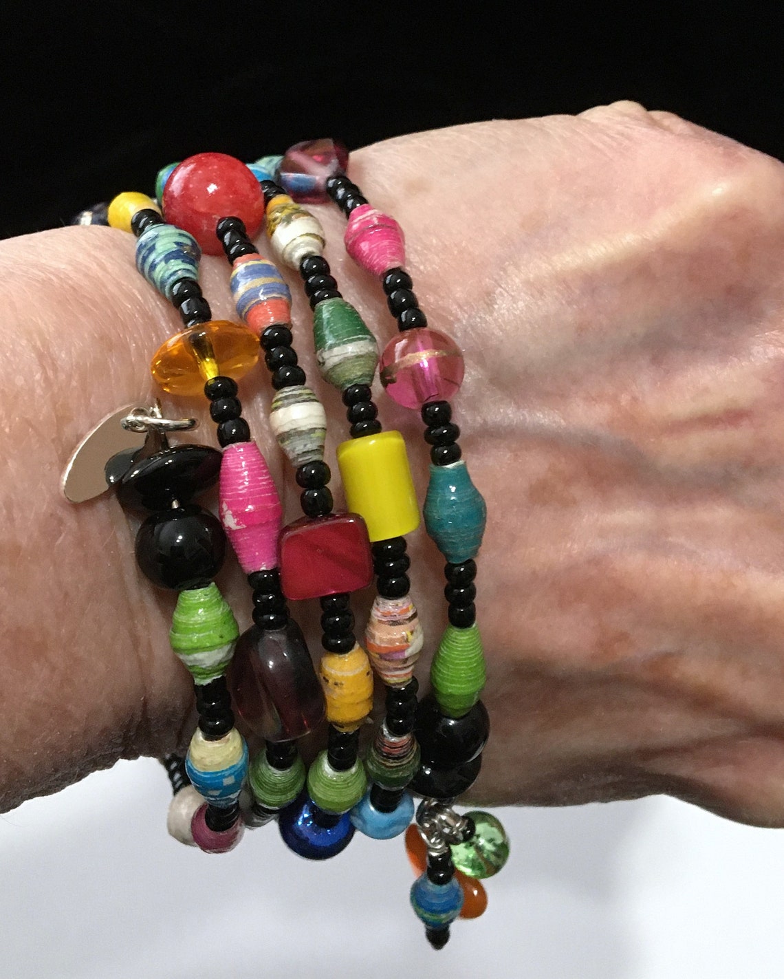 SPIRAL BRACELET Memory Wire Bracelet Recycled Handmade | Etsy