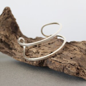 Double U Cuff - Sterling Silver 925 - Modern Minimalist Open Bangle ...