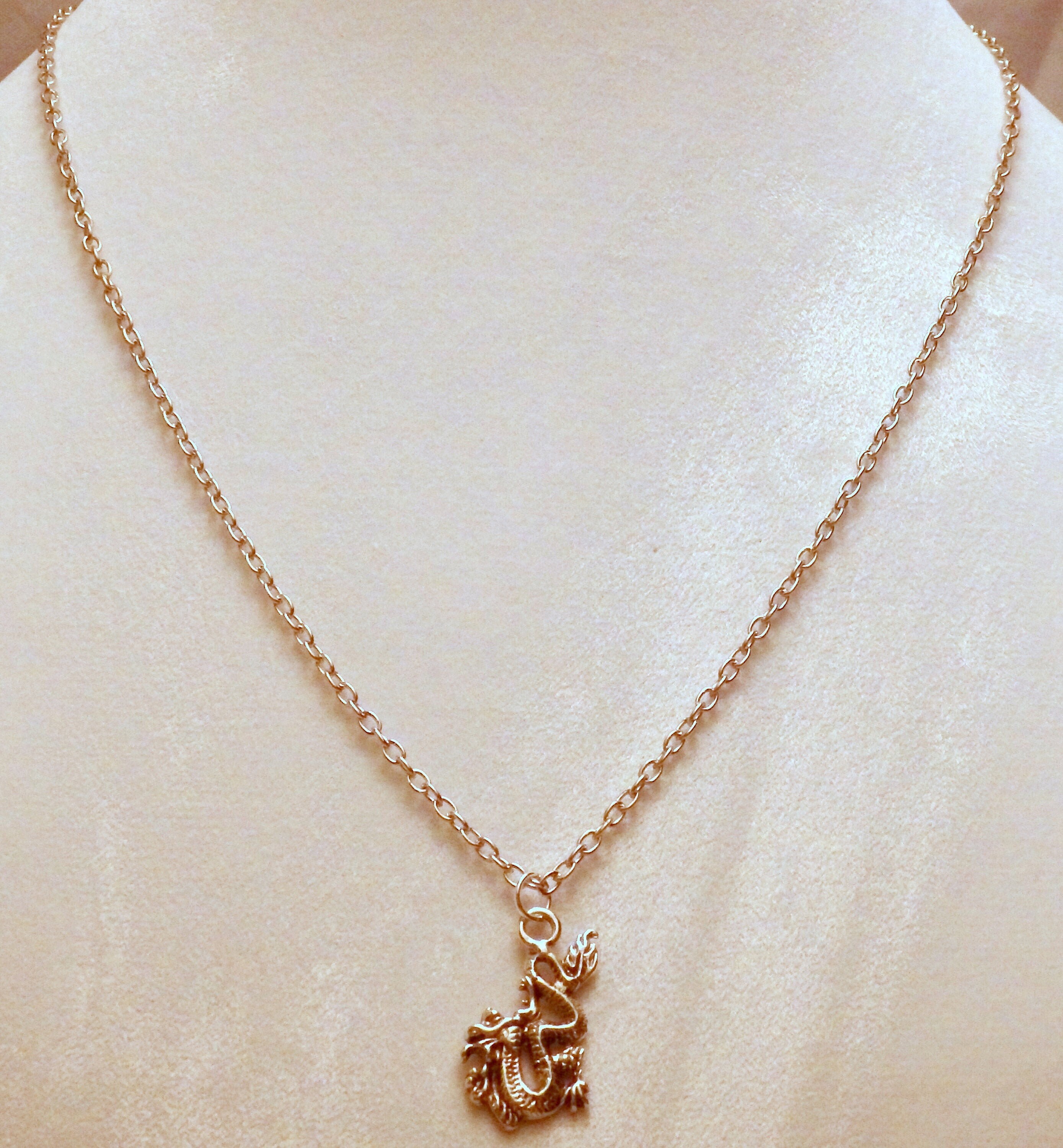 Small Chinese Fire Breathing Dragon Necklace715 - Etsy