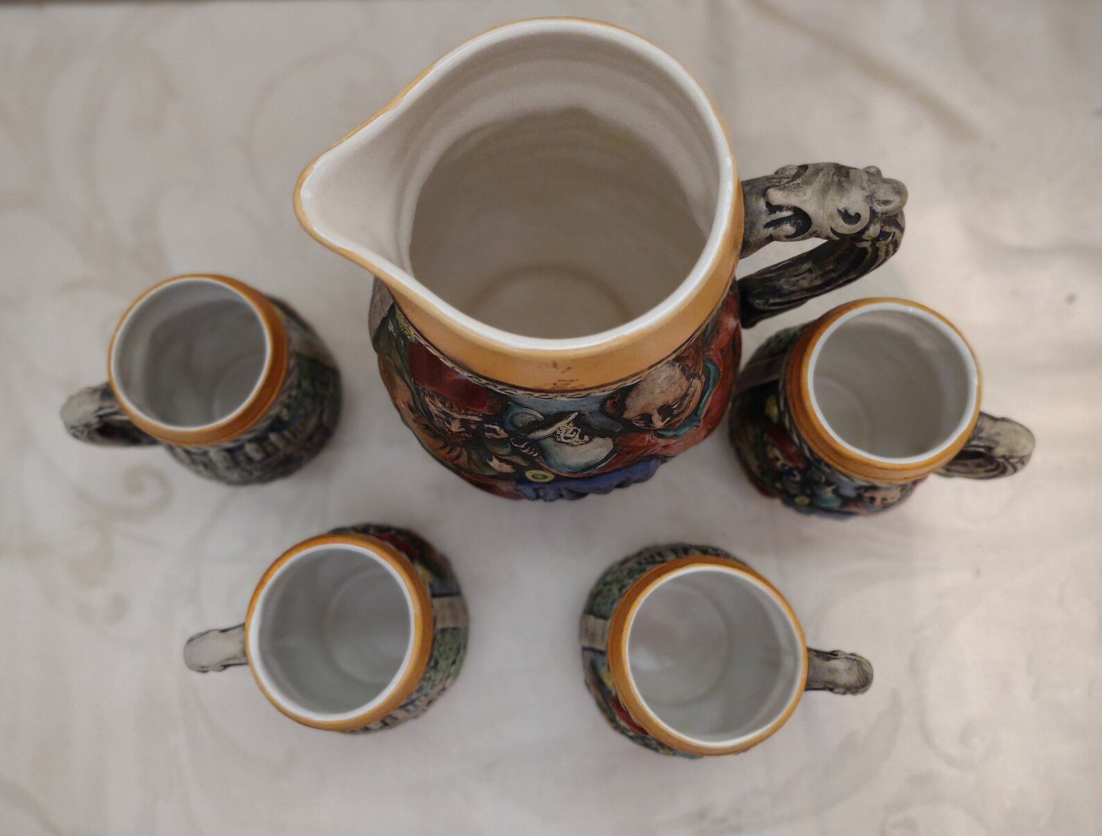 Bavarian Beer Mugs and Pitcher Set - Etsy