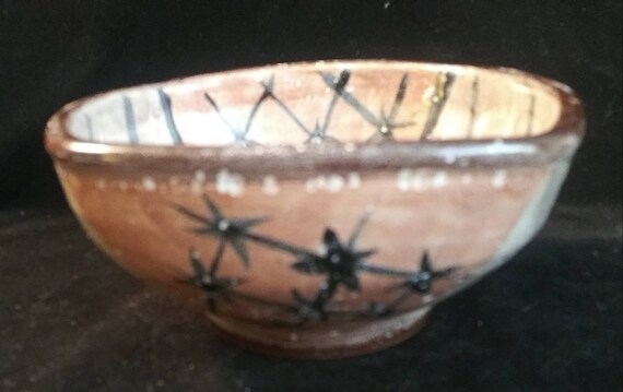 Hand Crafted and Painted Clay Pottery Bowl by Posey | Etsy