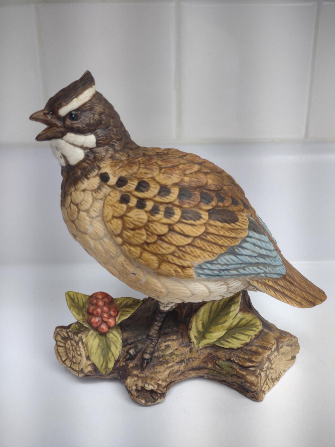 Vintage Porcelain Quail Bird Figurine - Taiwan - Etsy