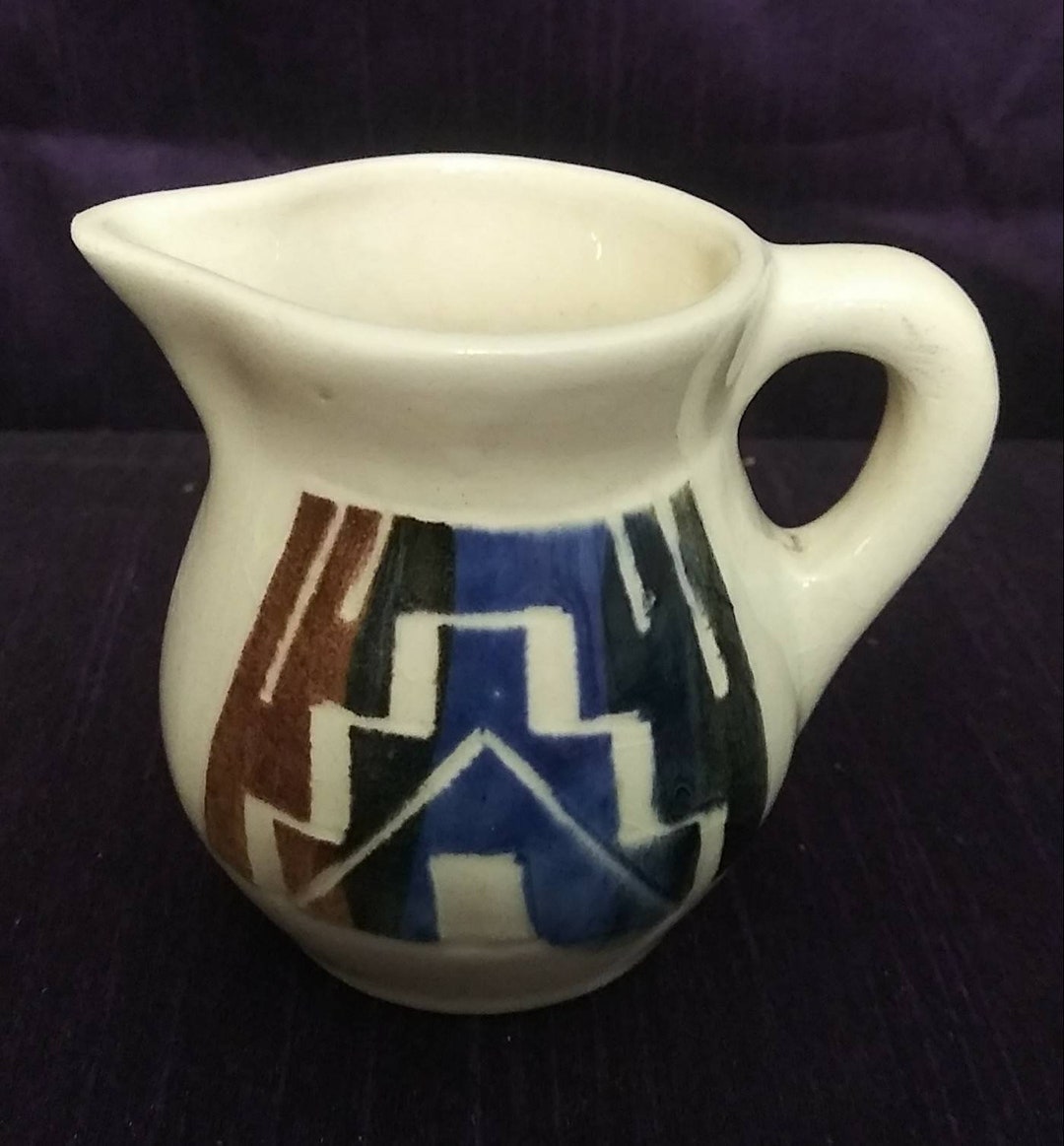 Clay Pottery Pitcher Hand Painted From Sioux Tribe Pottery by Swift ...