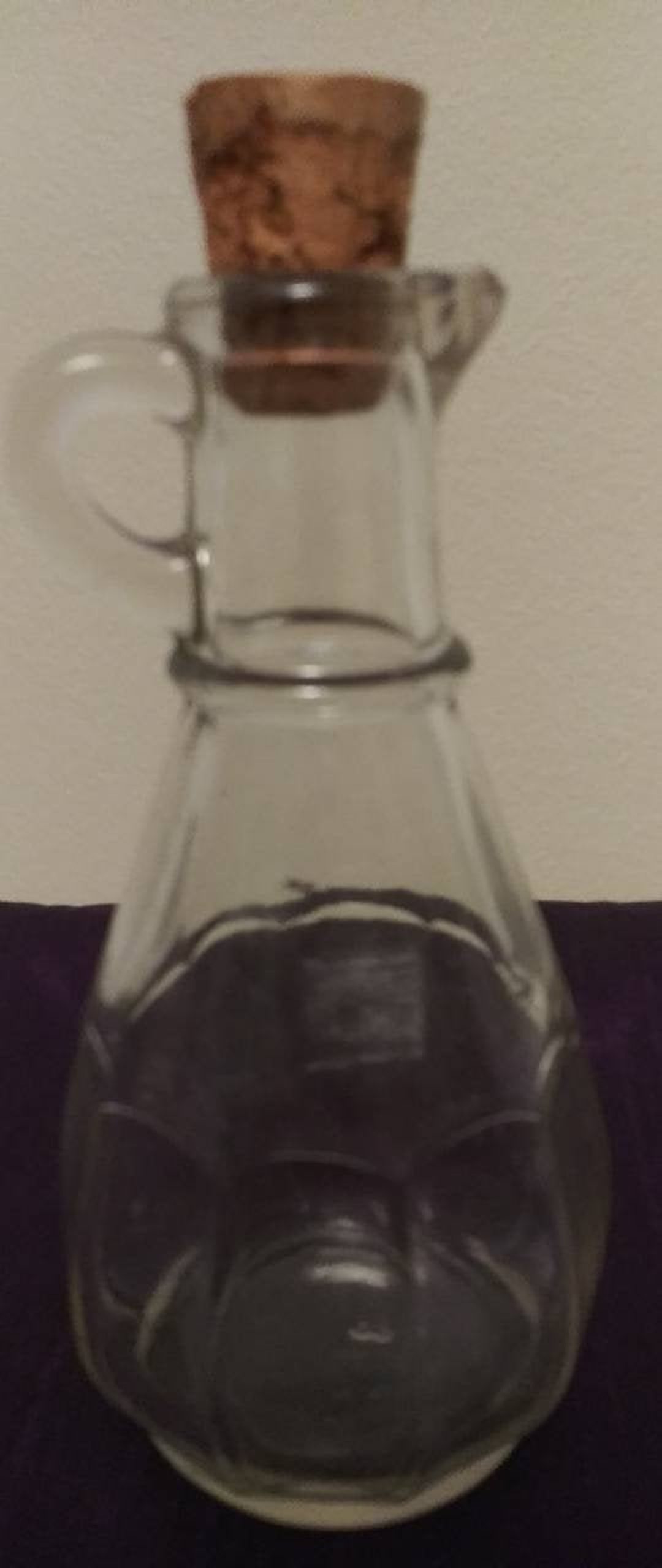 Clear Glass Antique Cruet Jar Bottle With Stopper and Handle - Etsy