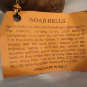 Hand Made Brass Noah Bell With Wooden Clapper Made in India - Etsy