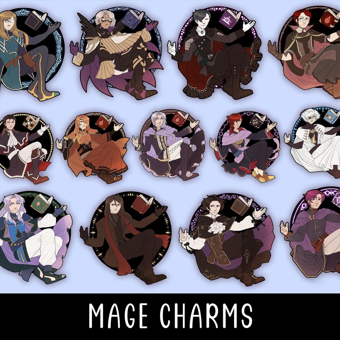 Mage Charms: 3-inch Pin-board Collection Charms - Etsy