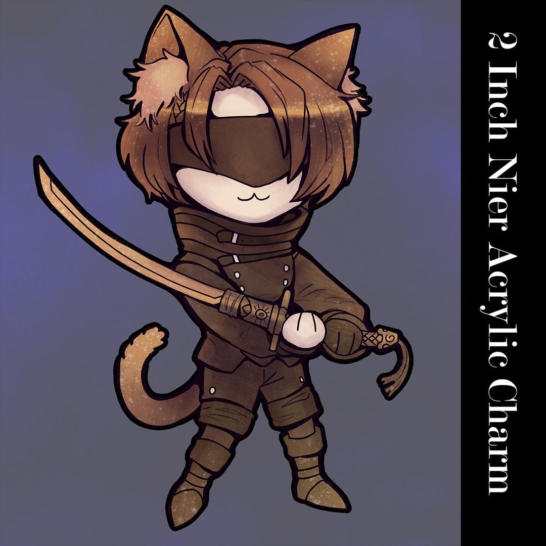 2D Cat Charm [NIER STAGE PLAY] - Etsy