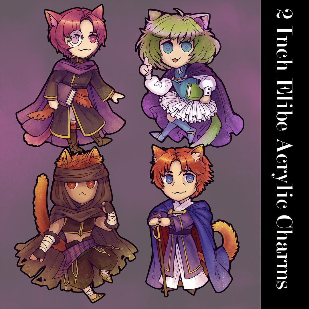 Elibe Cat Charms [FIRE EMBLEM] - Etsy