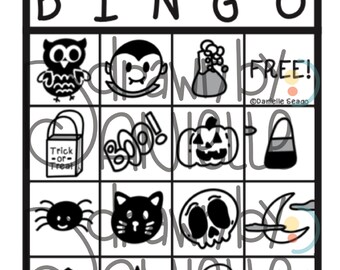 Halloween Bingo Challenge Worksheet Instant Download - Etsy