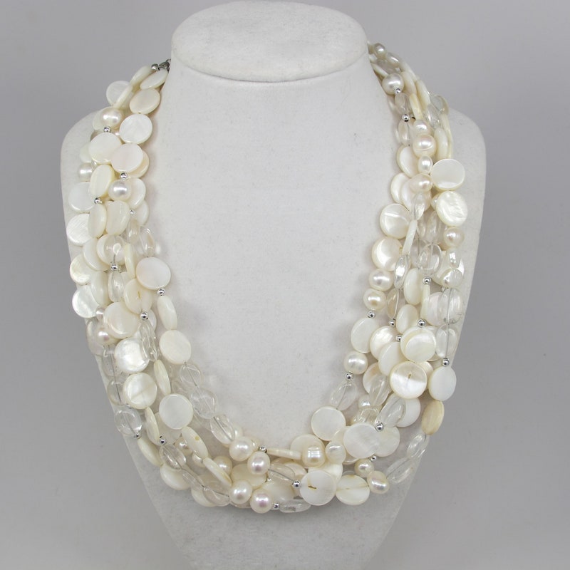 Multi Strand Pearl Necklace - Etsy