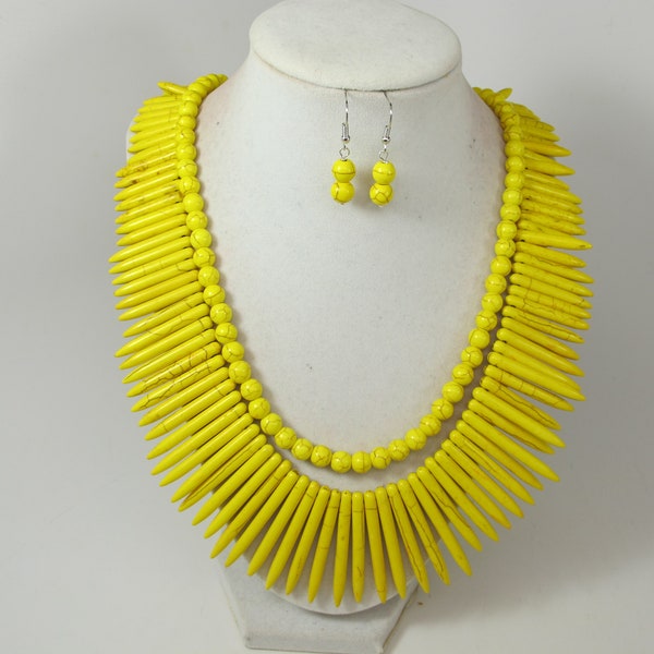 Yellow Necklace - Etsy