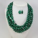 Chunky Green Malachite Necklace, Green Necklace, Green Beaded Necklace ...