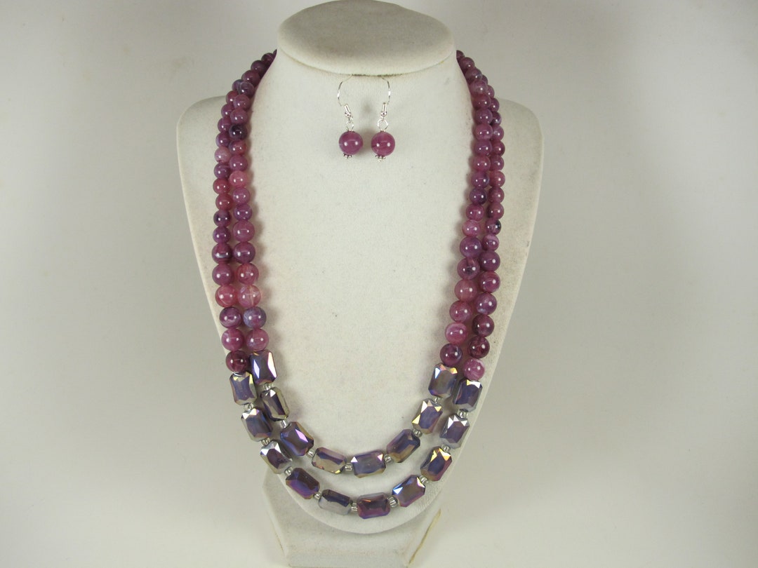 Chunky Purple, Violet, Lavender Statement Necklace,multi Color ...