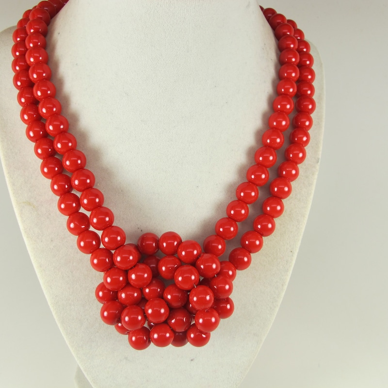 Red Necklace - Etsy