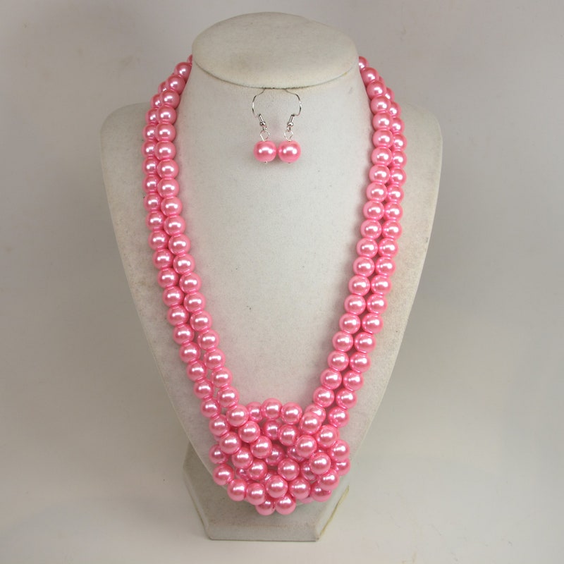 Pink Necklace - Etsy