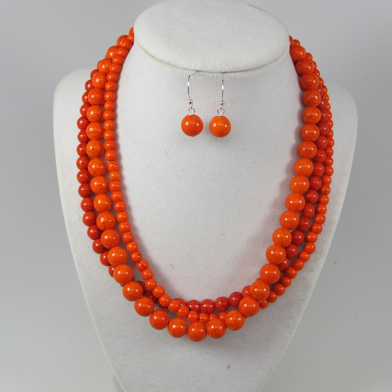 Orange Necklace - Etsy