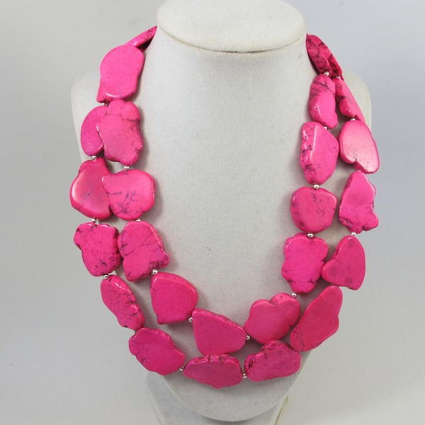 Pink Necklace - Etsy