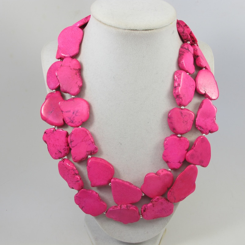 Pink Necklace - Etsy