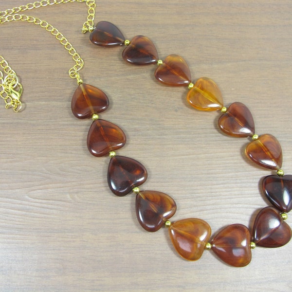 Long Brown Necklace - Etsy