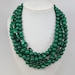 Chunky Green Malachite Necklace, Green Necklace, Green Beaded Necklace ...