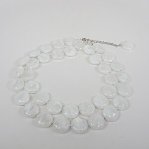 Chunky White Statement Necklace,multi Strand White Statement Necklace ...