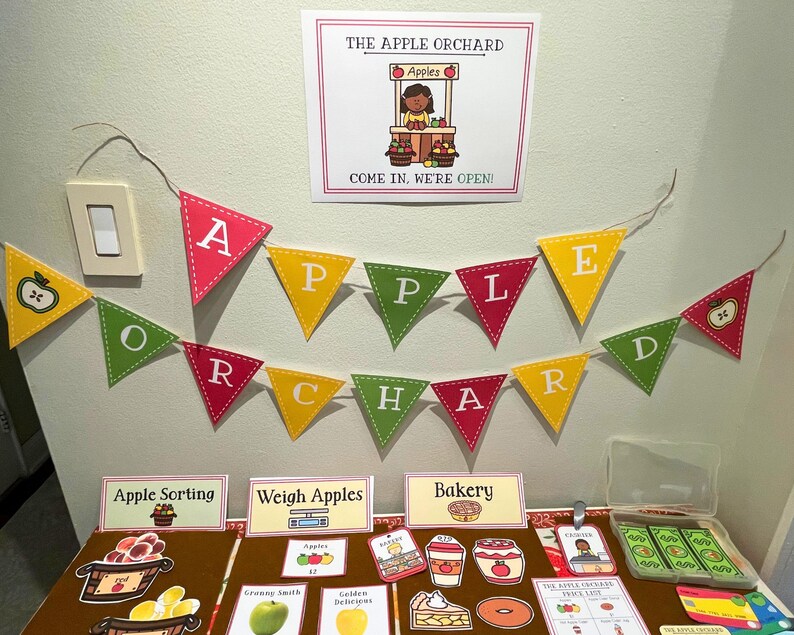 Pretend Play Apple Orchard Printable Dramatic Play Set, Preschool ...