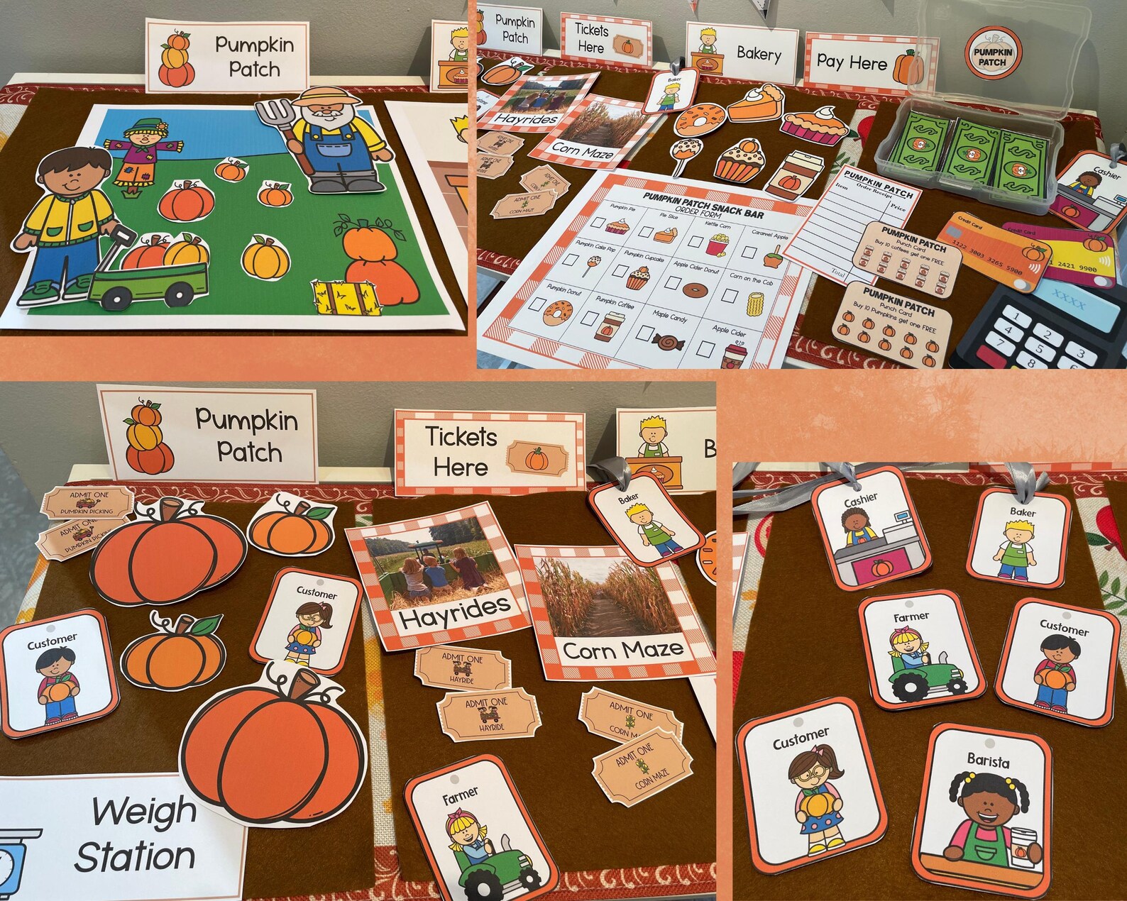 Pretend Play Pumpkin Patch Printable Dramatic Play Set, Preschool ...