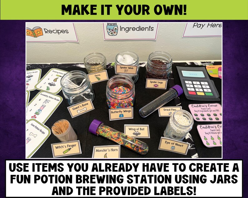 Halloween Potion Shop Pretend Play Printables Dramatic Play Set ...