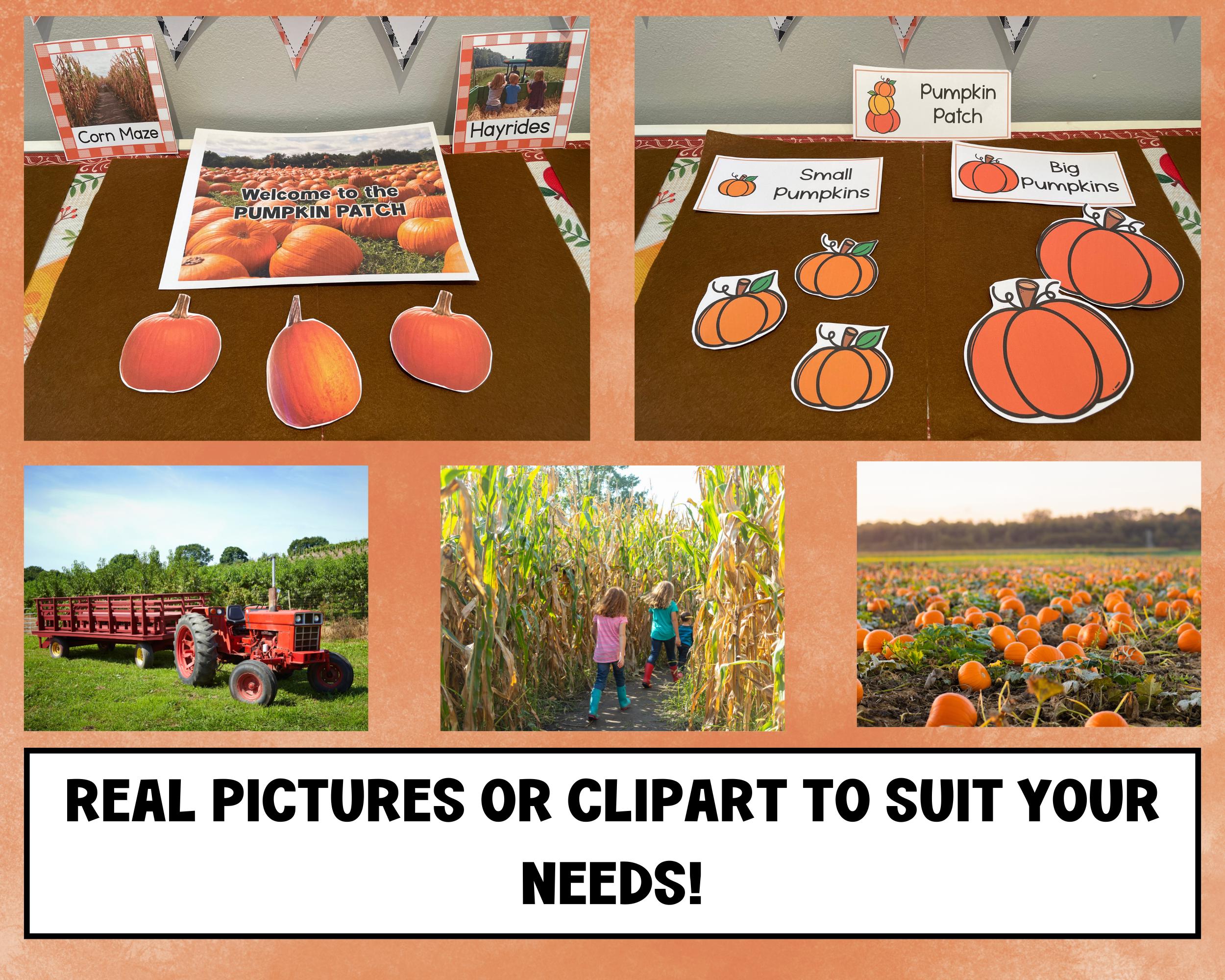 Pretend Play Pumpkin Patch Printable Dramatic Play Set, Preschool ...