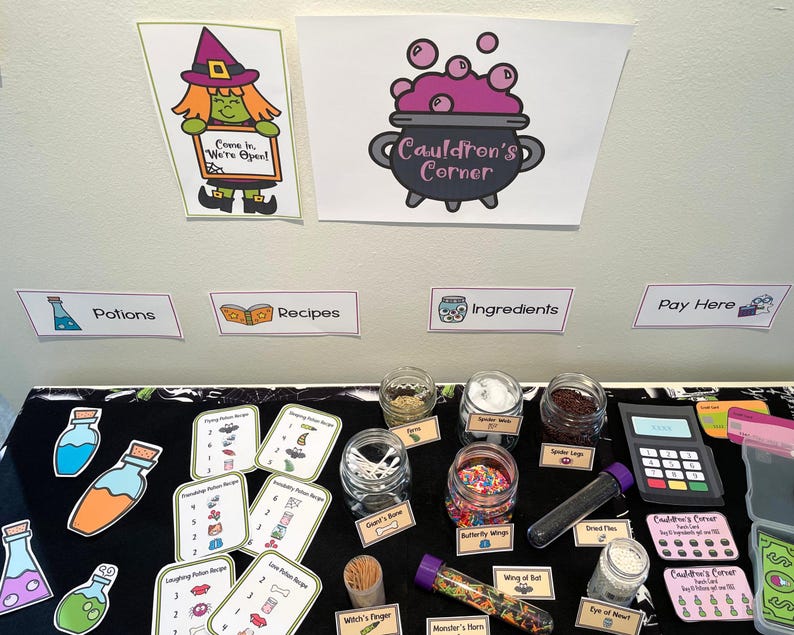 Halloween Potion Shop Pretend Play Printables Dramatic Play Set ...
