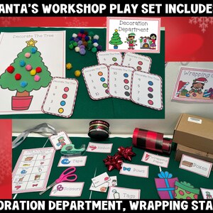 Christmas Santa's Workshop Dramatic Pretend Play Printables Set ...